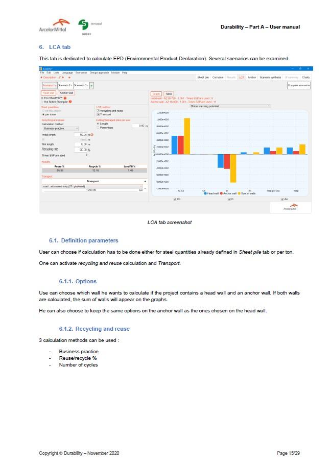 Durability software | ArcelorMittal Sheet Piling